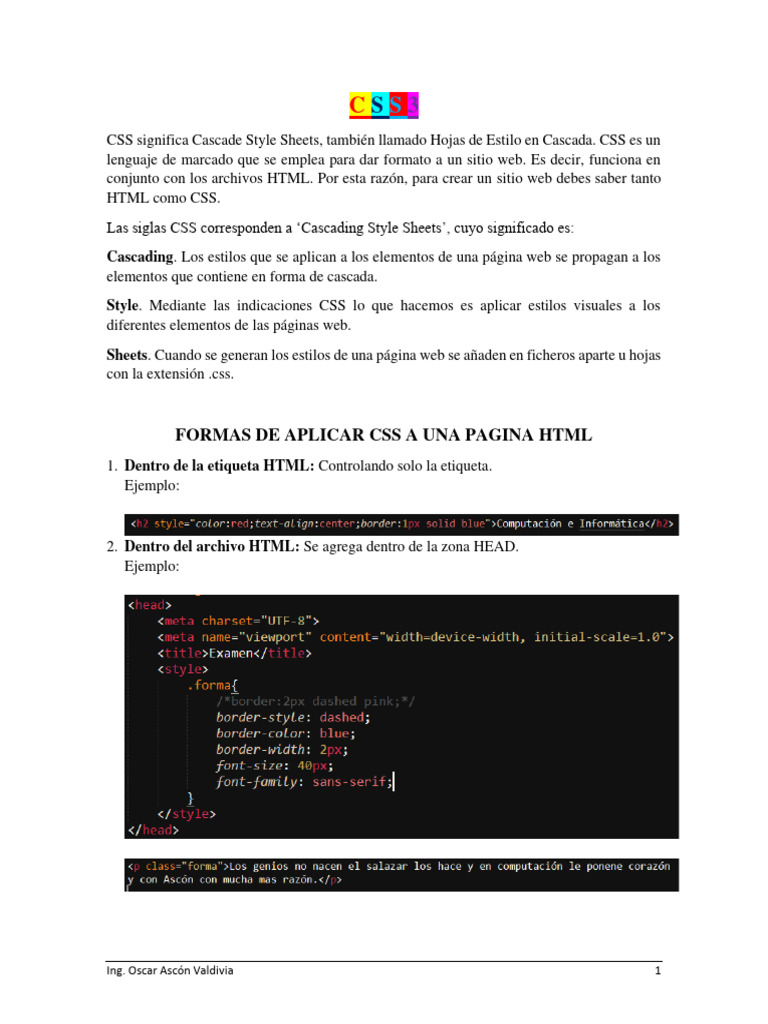 Clase09 Css | PDF | Estándares del consorcio World Wide Web ...