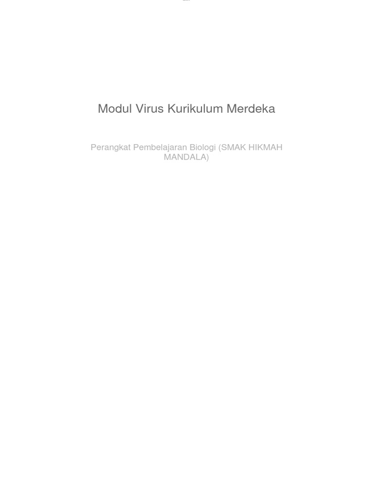 Modul Virus | PDF | Pengembangan Diri | Sains & Matematika