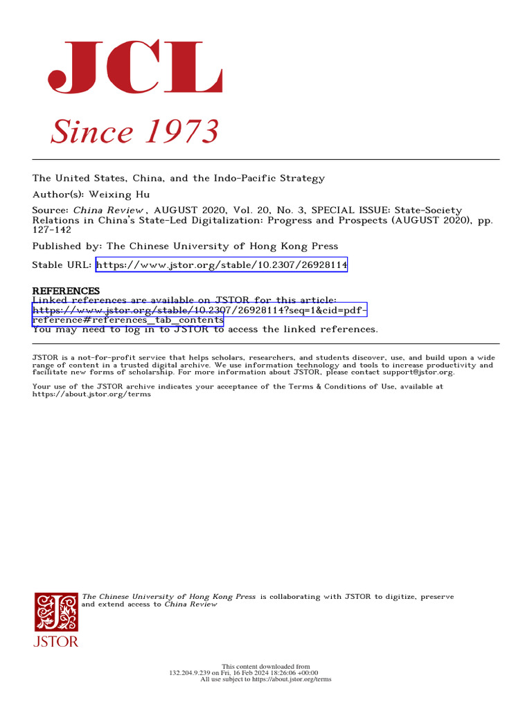 US-China Strategic Competition in Indo-Pacific | PDF | China | World ...