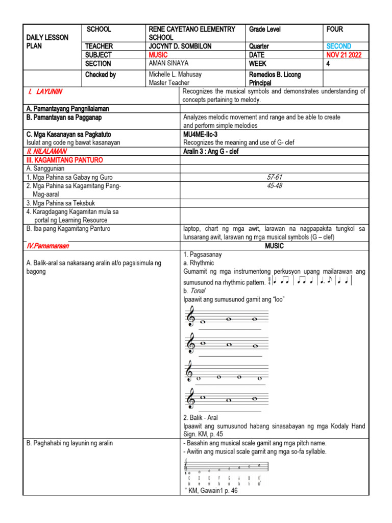 DLP Mapeh Q2 W4 | PDF