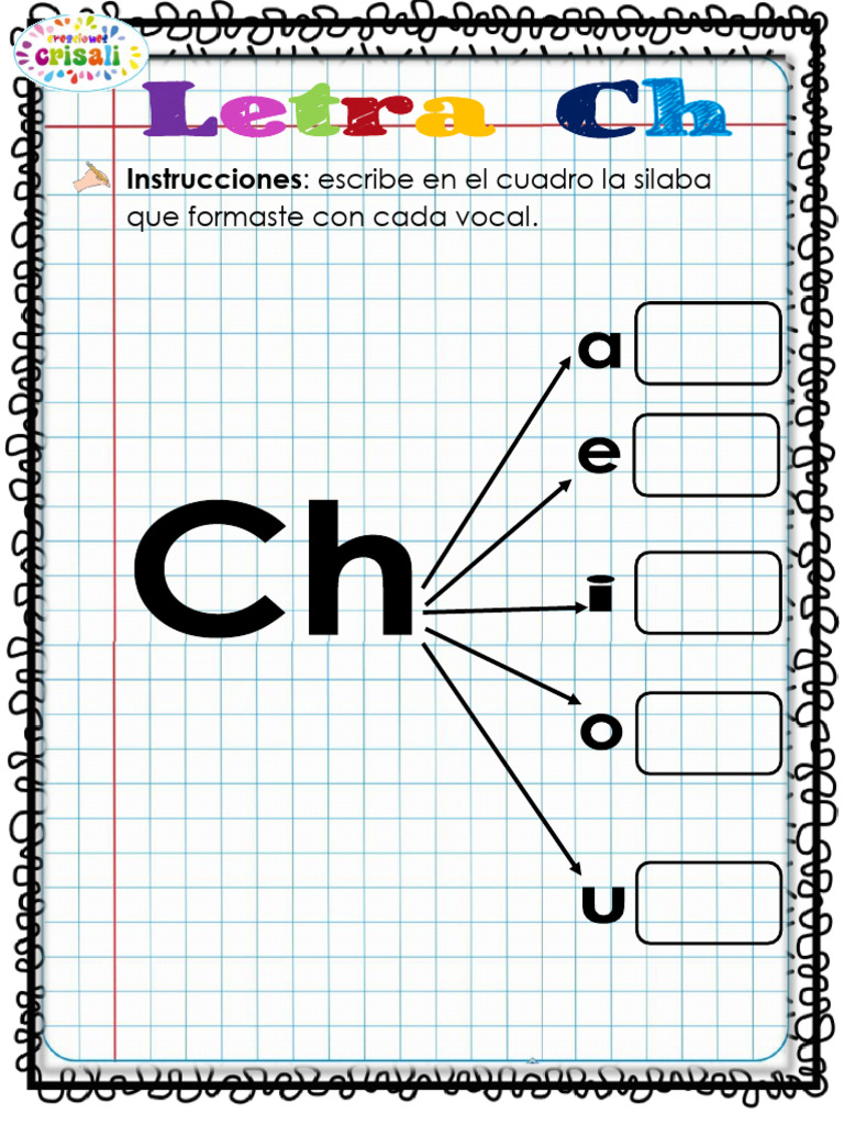 Ejercicios de La Letra CH | PDF