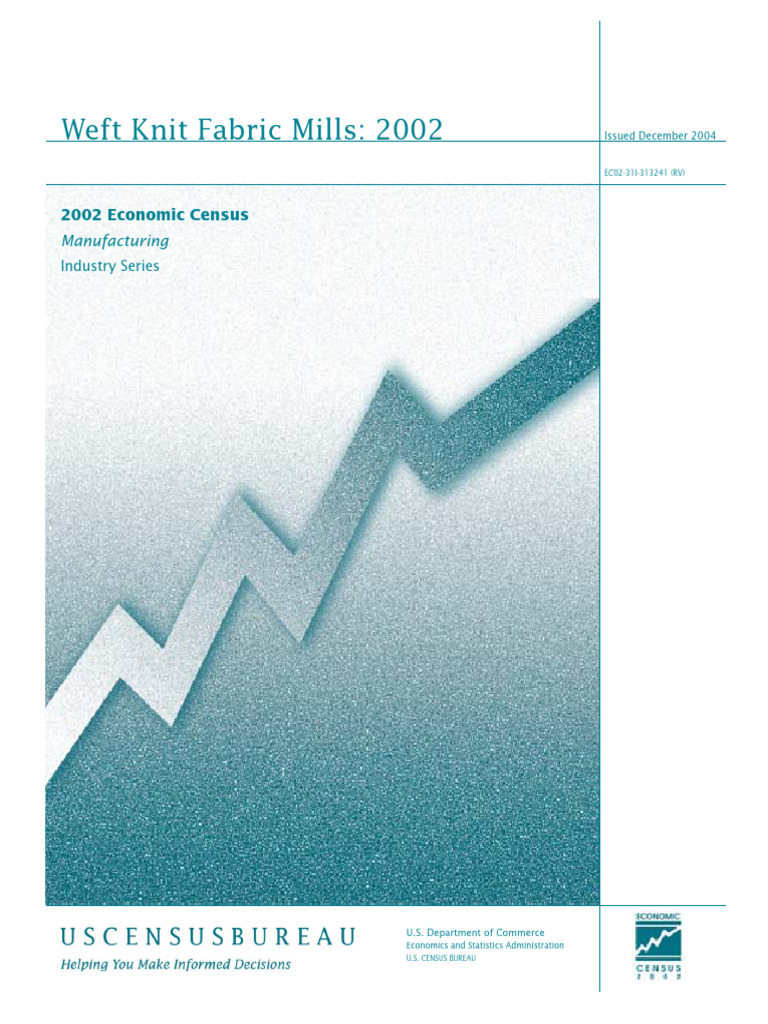 Weft Knit Fabric Mills: 2002: 2002 Economic Census | PDF | County ...