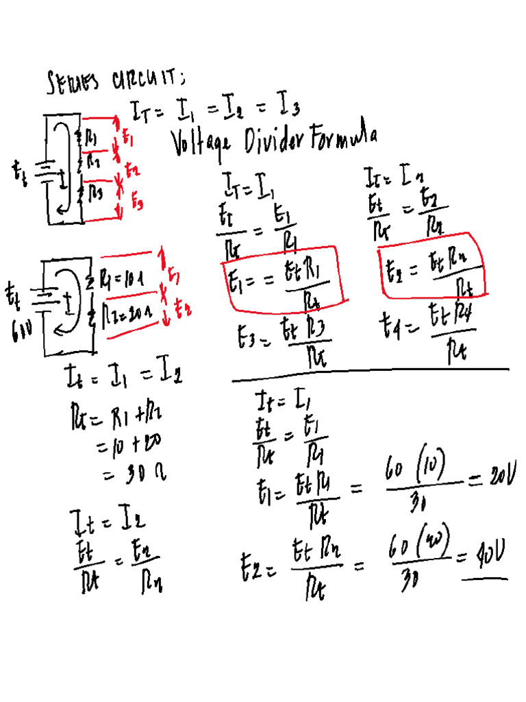 Voltage and Current Divider Formula | PDF