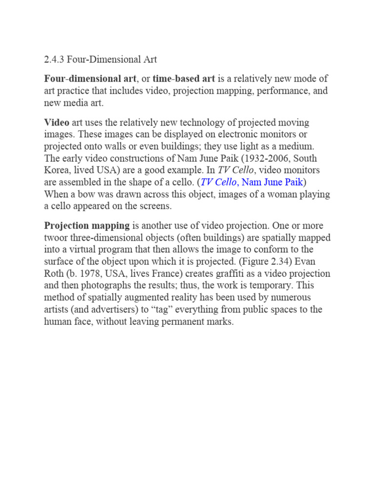 Four-Dimensional Art Explained | PDF | Image | New Media