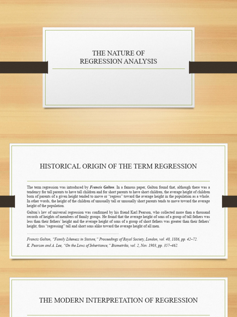 The NATURE of Regression Analysis | PDF | Regression Analysis | Statistics