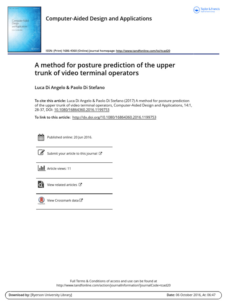 A Method For Posture Prediction Of The Upper Pdf Vertebral Column Artificial Neural Network