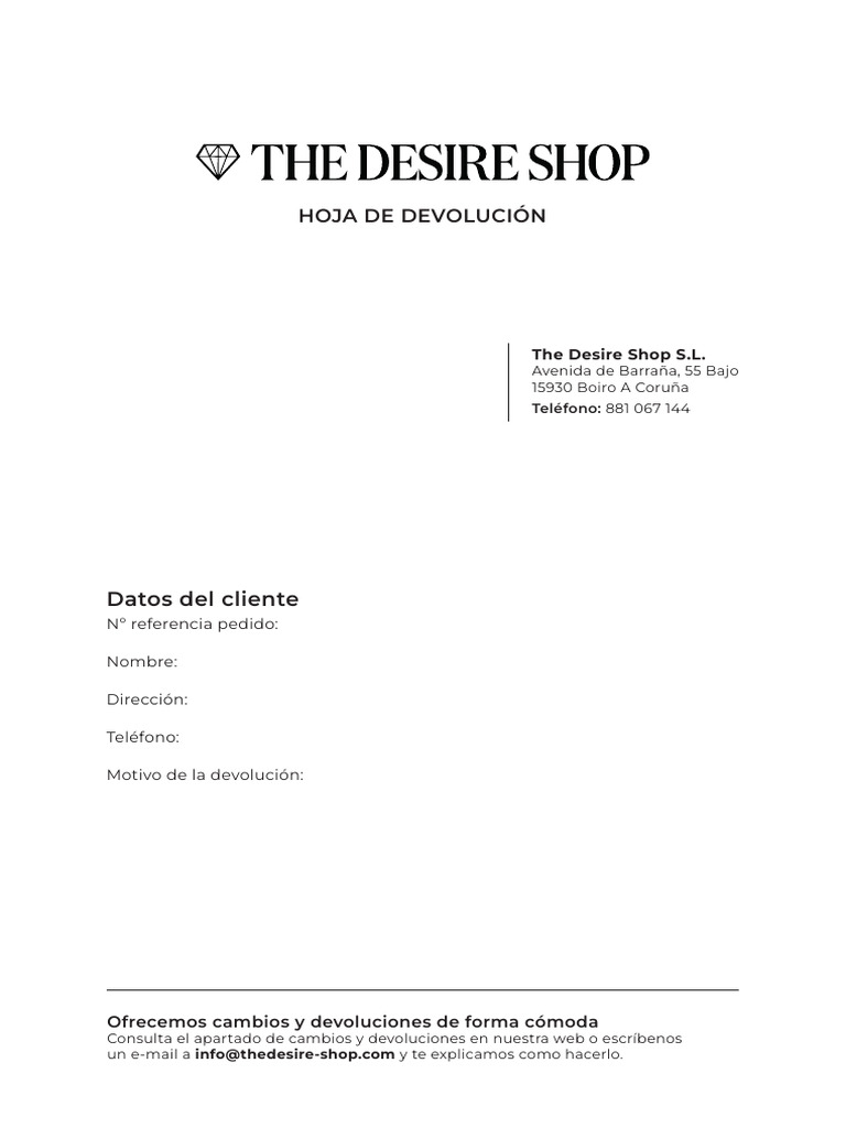Hoja de Devoluciones | PDF