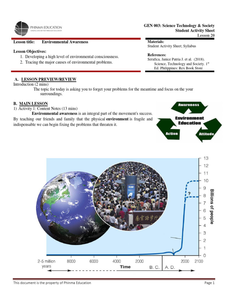 GEN 003 Lesson 20 STS SAS | PDF | Pollution | Recycling