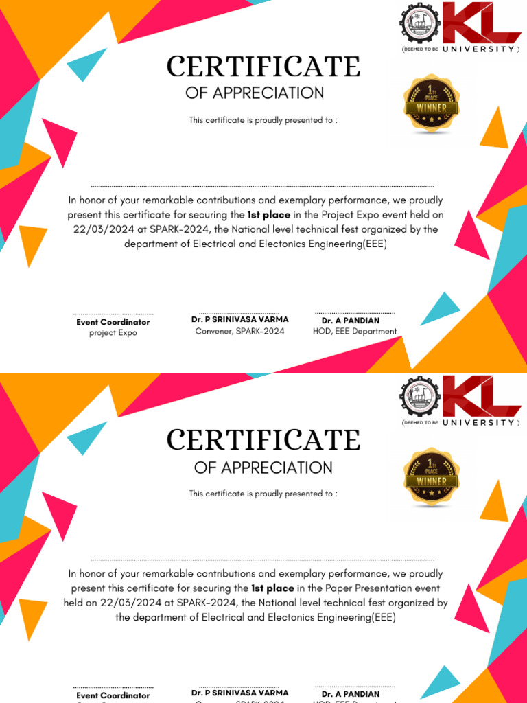 Blue and Yellow Minimalist Employee of The Month Certificate | PDF ...