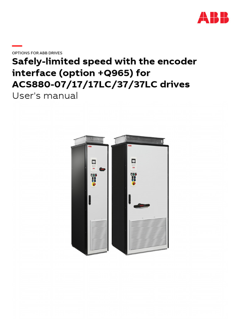 Safely-Limited Speed With The Encoder Interface (Option +Q965) For ...