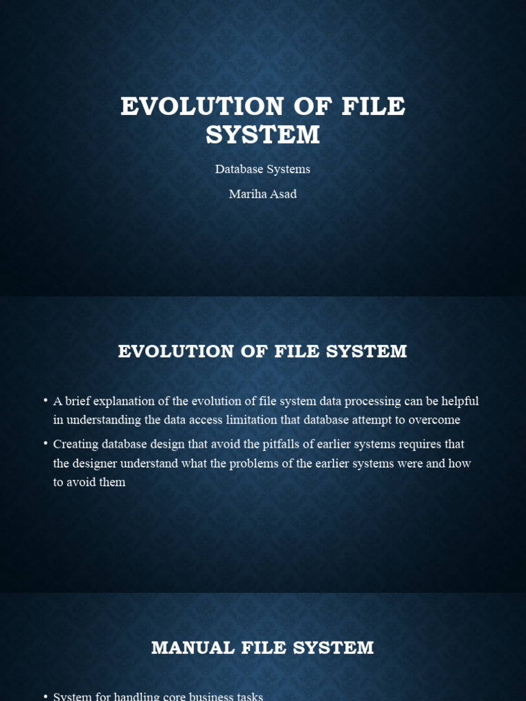 Evolution of File System | PDF | Computer File | File System