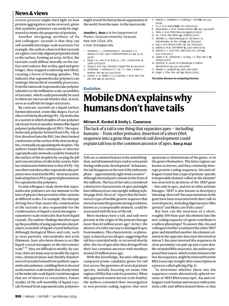 02 Humans Don't Have Tails - CH1 | PDF | Rna Splicing | Gene