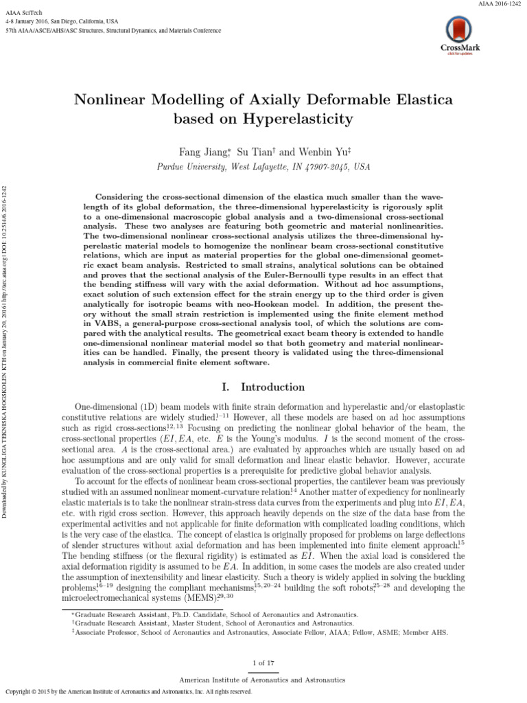Jiang 2016 | PDF | Bending | Deformation (Engineering)