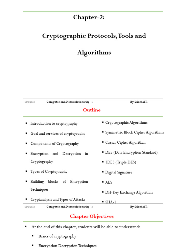 Chapter-2 Part 1 | Download Free PDF | Cryptography | Encryption