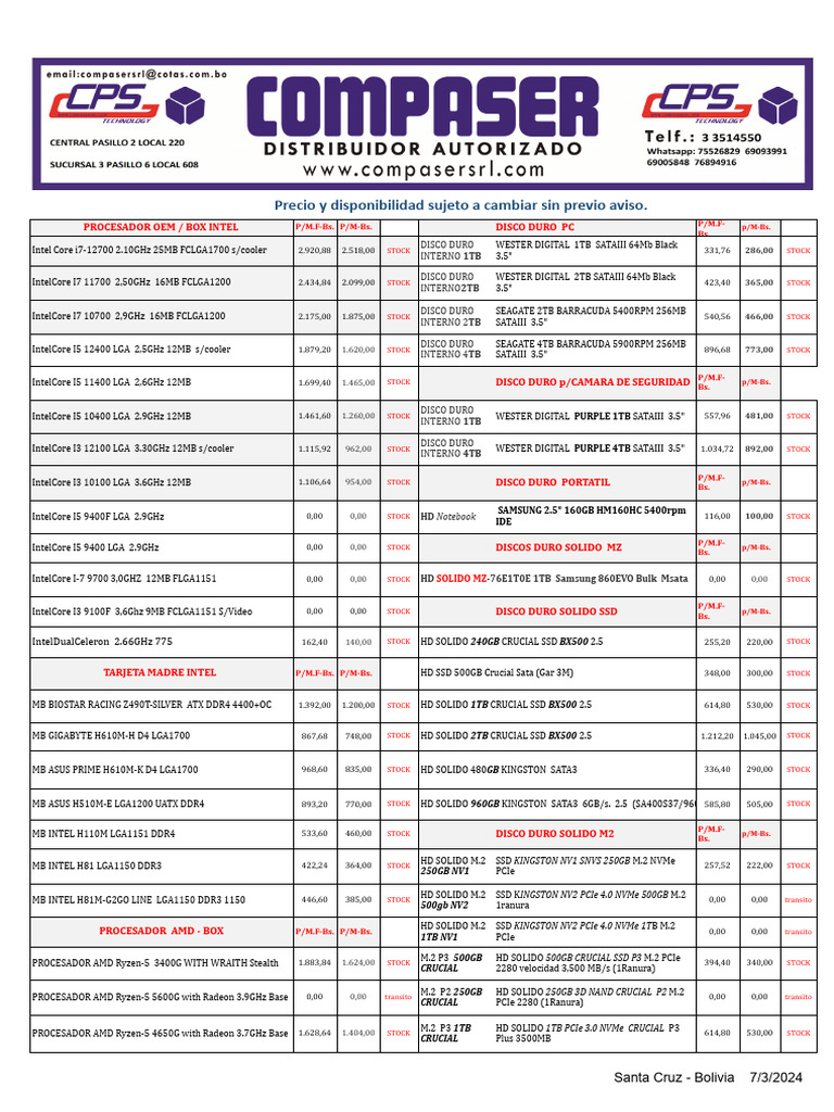 Listadepreciosarticulos | PDF | Computer Engineering | Electronics