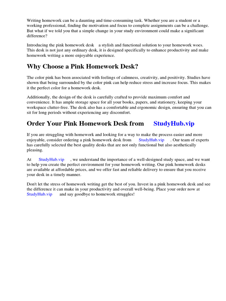 Pink Homework Desk | PDF | Desk | Chest Of Drawers