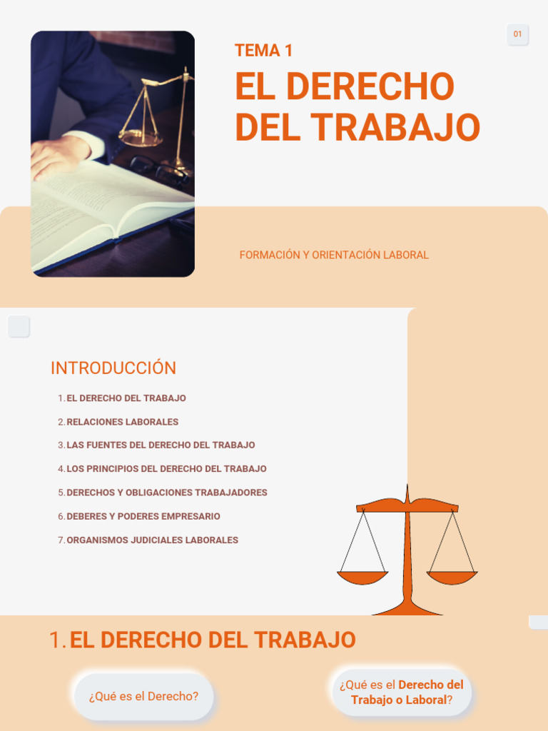 FOL PP T1 El Derecho Del Trabajo | Descargar gratis PDF | Derecho laboral | Gobierno