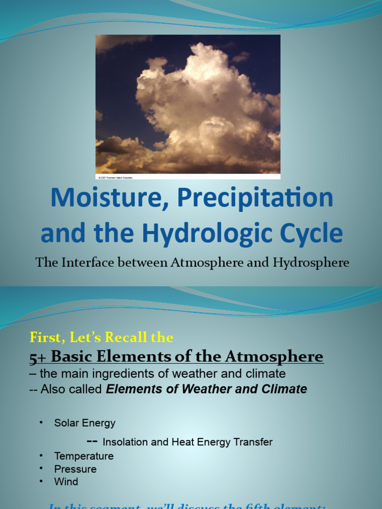 8n. Moisture, Precipitation and Hydrologic Cycle | PDF | Precipitation ...