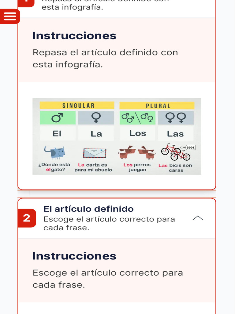 El Artículo Definido e Indefinido - ProfeDeELE | PDF