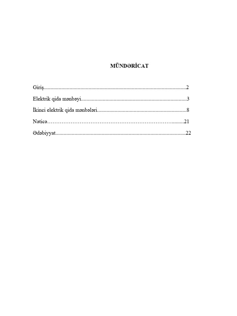 ELEKTRİK QİDA MƏNBƏLƏRİ. İsmayilov Orxan.24220a. | PDF