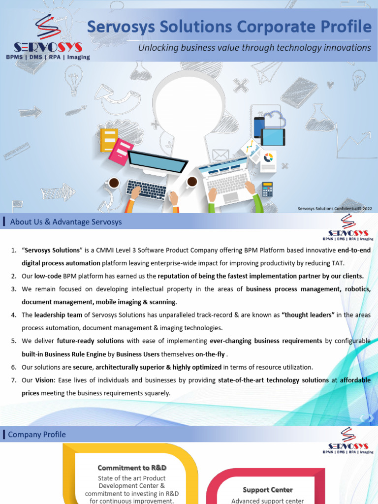 Servosys Corporate Profile | PDF | Loans | Business Process Management