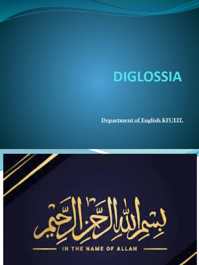 Diglossia | PDF | Linguistics | Sociolinguistics