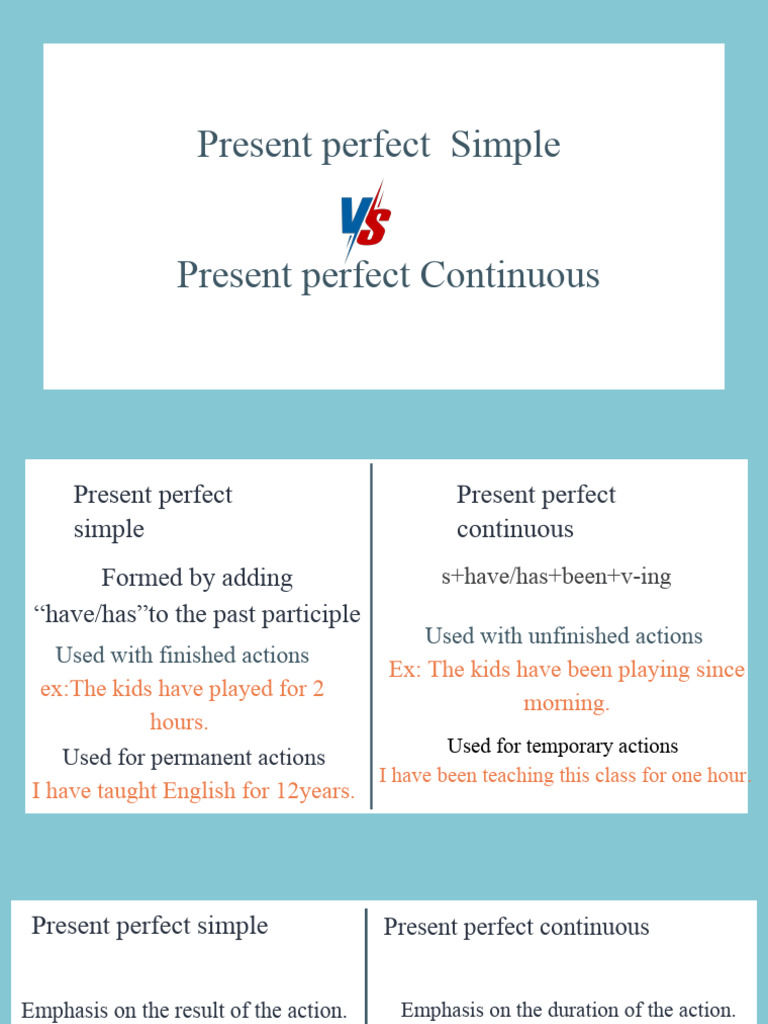 Blue & Pink Present Tenses Presentation | PDF | Verb | Languages