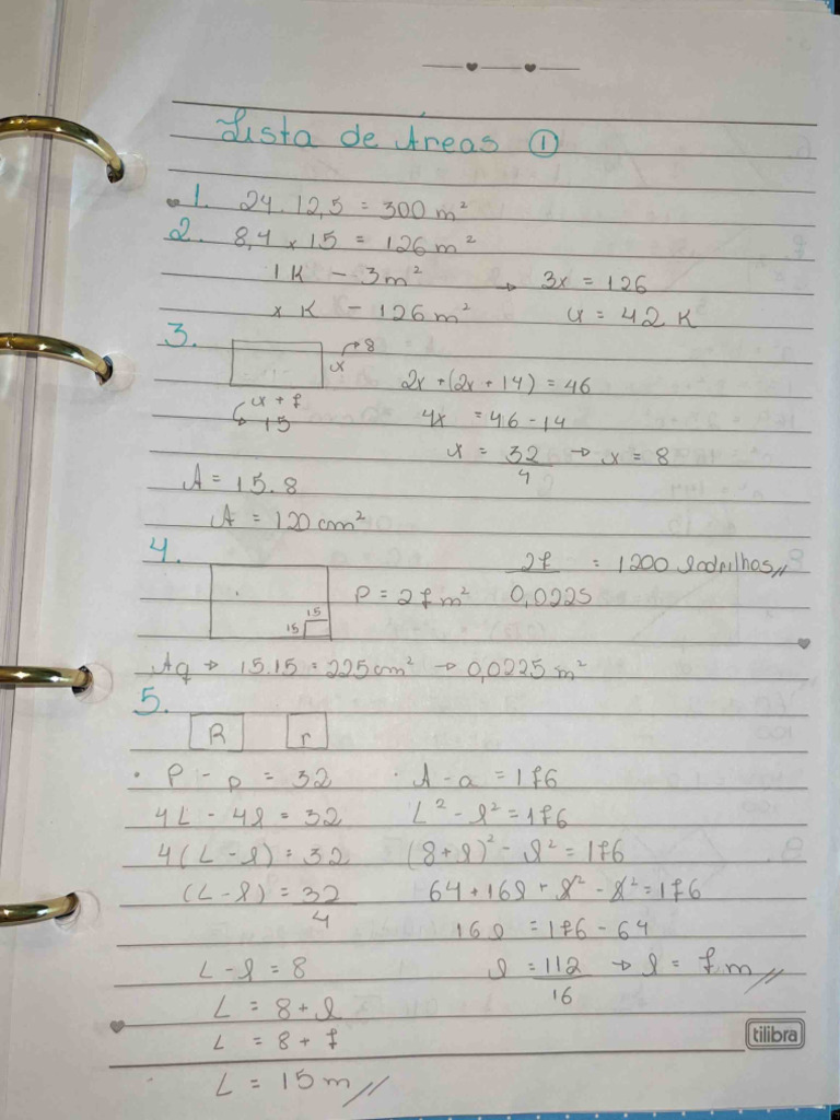 Listas Área (1 e 2) | PDF