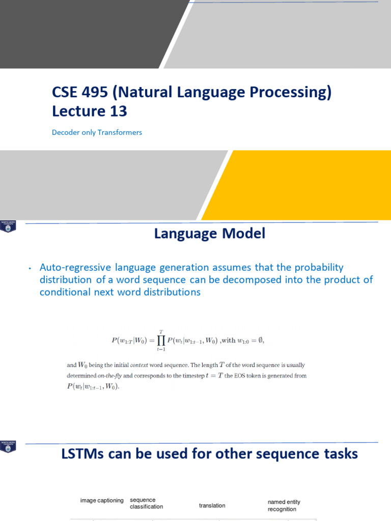 495 Lecture 13 Trans Decoder | PDF | Cognitive Science | Artificial ...