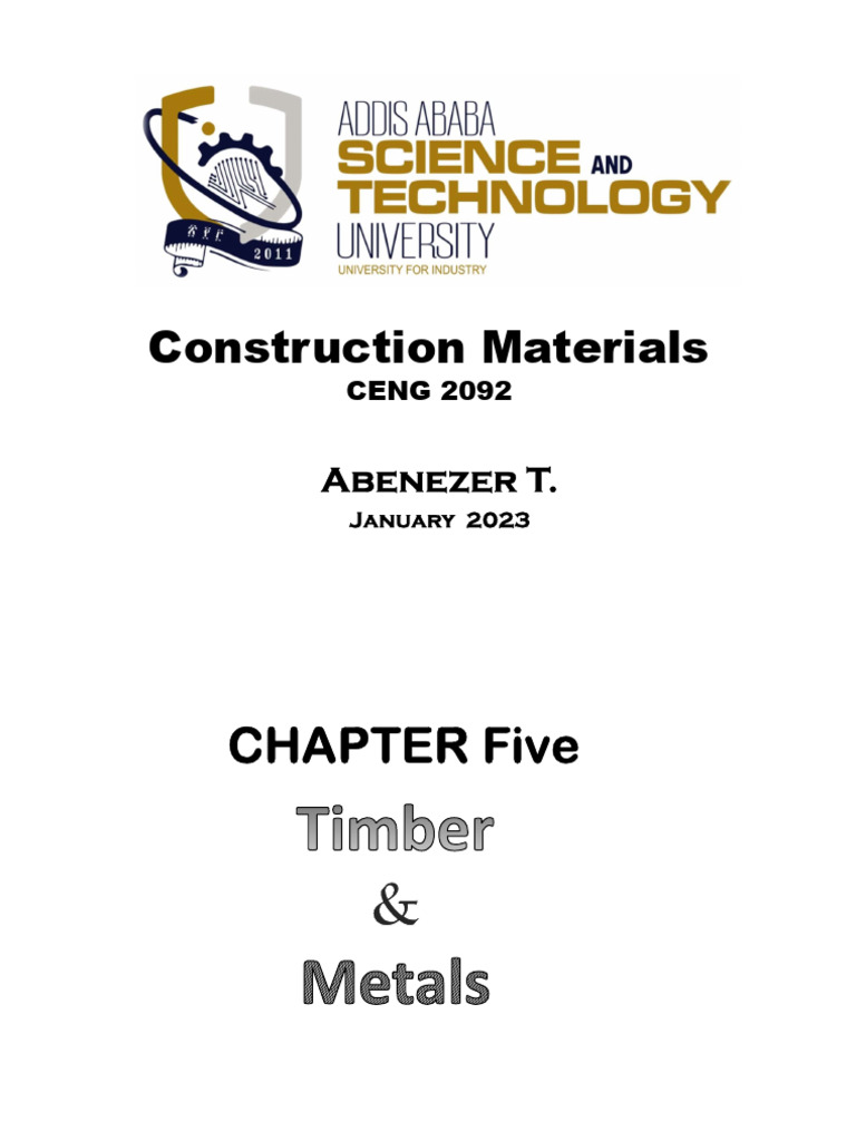 Construction Materials Chapter Five 2022 | PDF | Lumber | Wood
