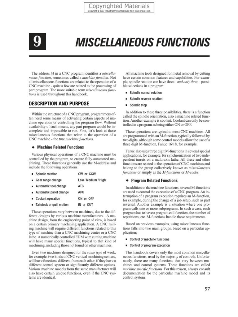 MCode For CNC | Download Free PDF | Numerical Control | Mechanical Engineering
