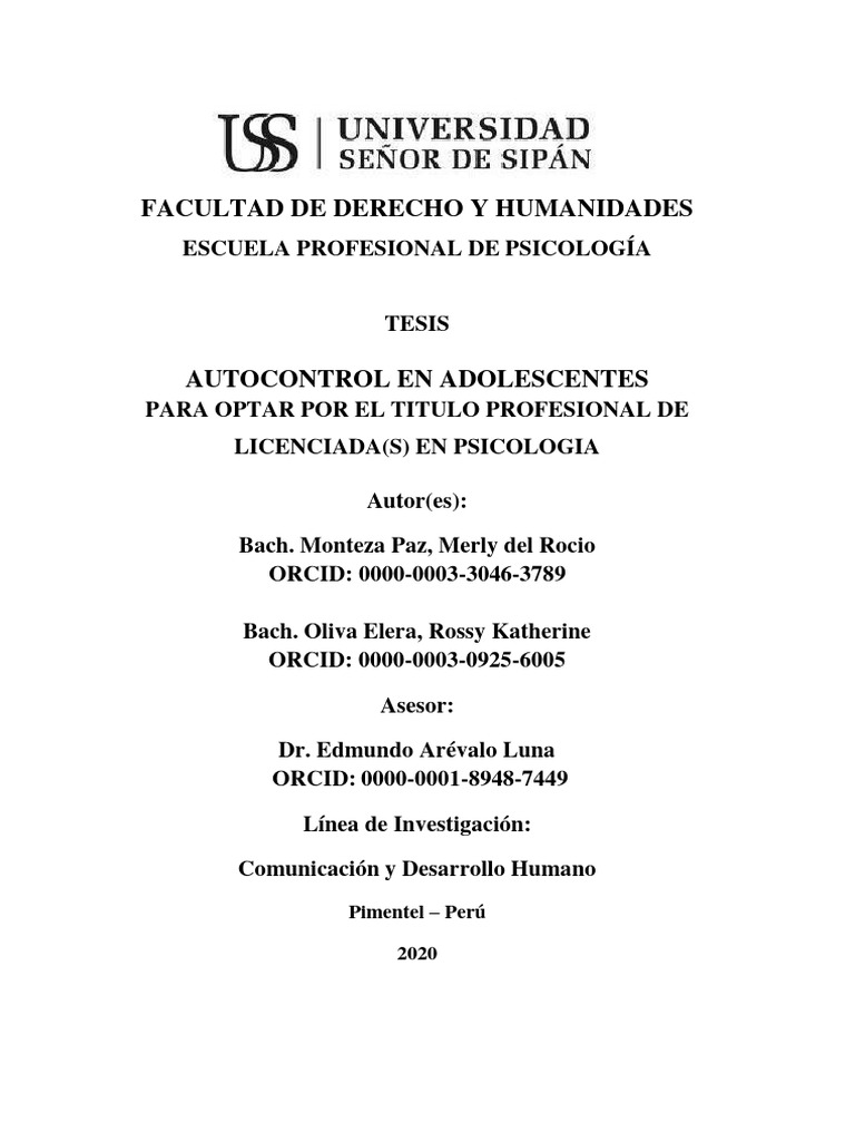 Monteza Paz, Merly & Oliva Elera, Rossy | PDF | Comportamiento ...