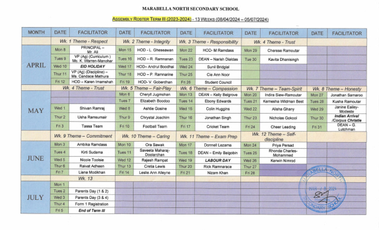 Assembly Roster Term III 2023-24 | PDF