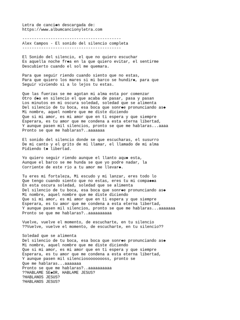 Alex Campos El Sonido Del Silencio Completa Pdf
