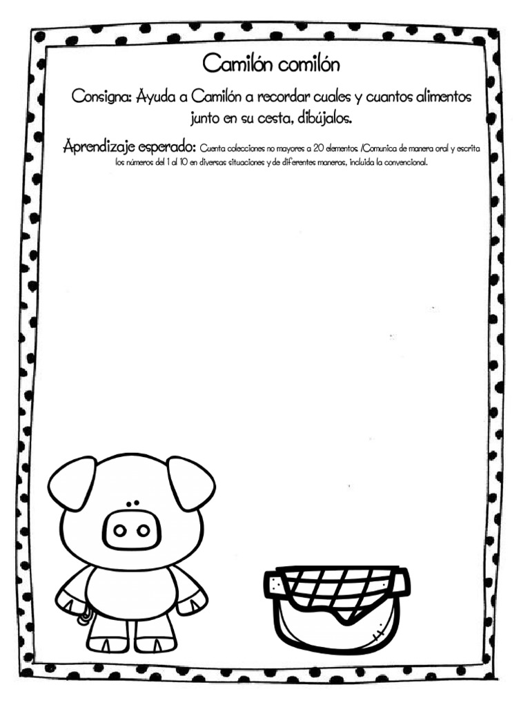 Actividades Preescolares Camilón Comilón | PDF