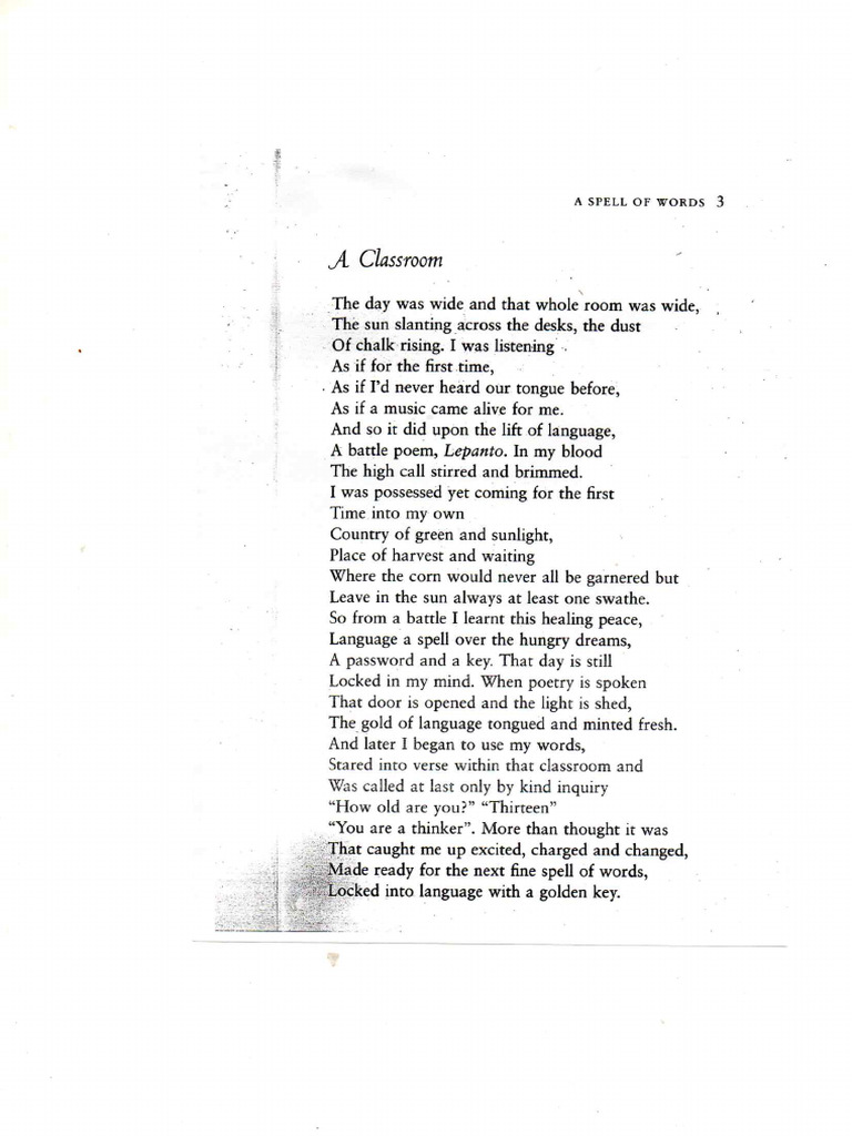 A Classroom Poem | PDF