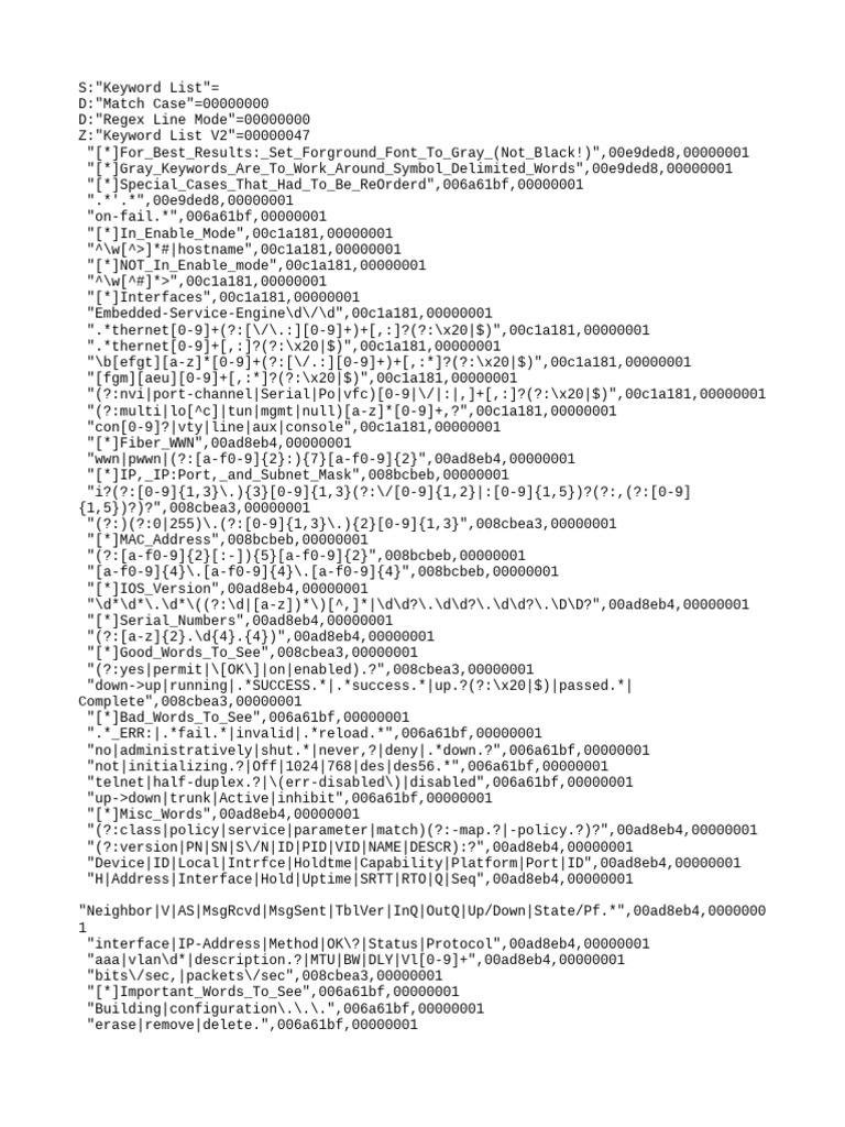SecureCRT Cisco Syntax Nord Colors | PDF | Computer Science | Computer ... SecureCRT Cisco Syntax Nord Colors | PDF | Computer Science | Computer ...