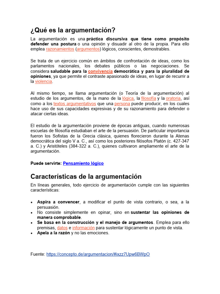 Qué es la argumentación | PDF | Poesía | Prosa