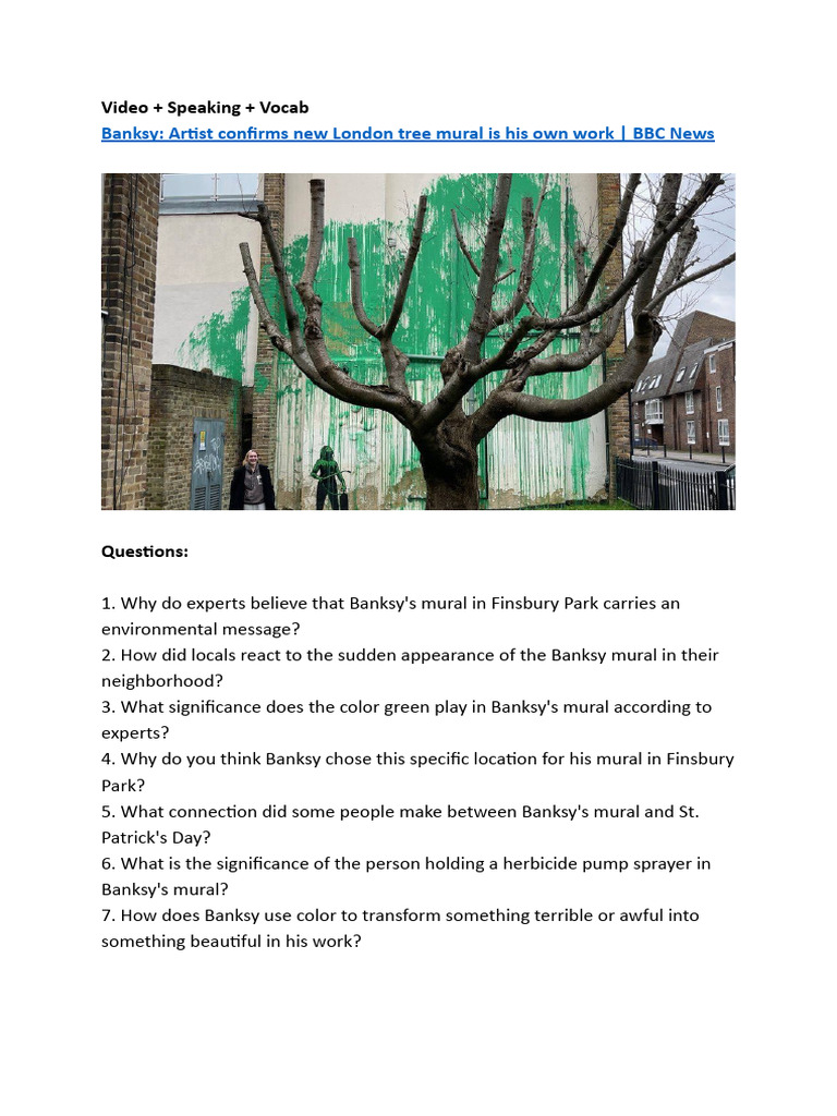 Banksy - London Tree Mural | PDF | Mural