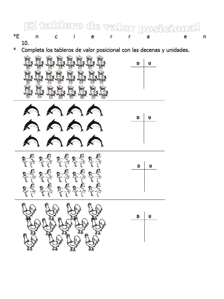 Ficha Unidades y Decenas | PDF