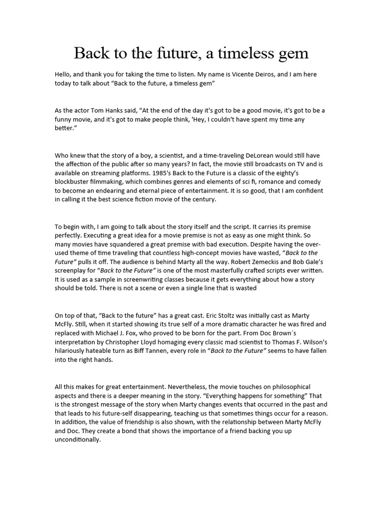 IGCSE A+ Speech Sample | PDF