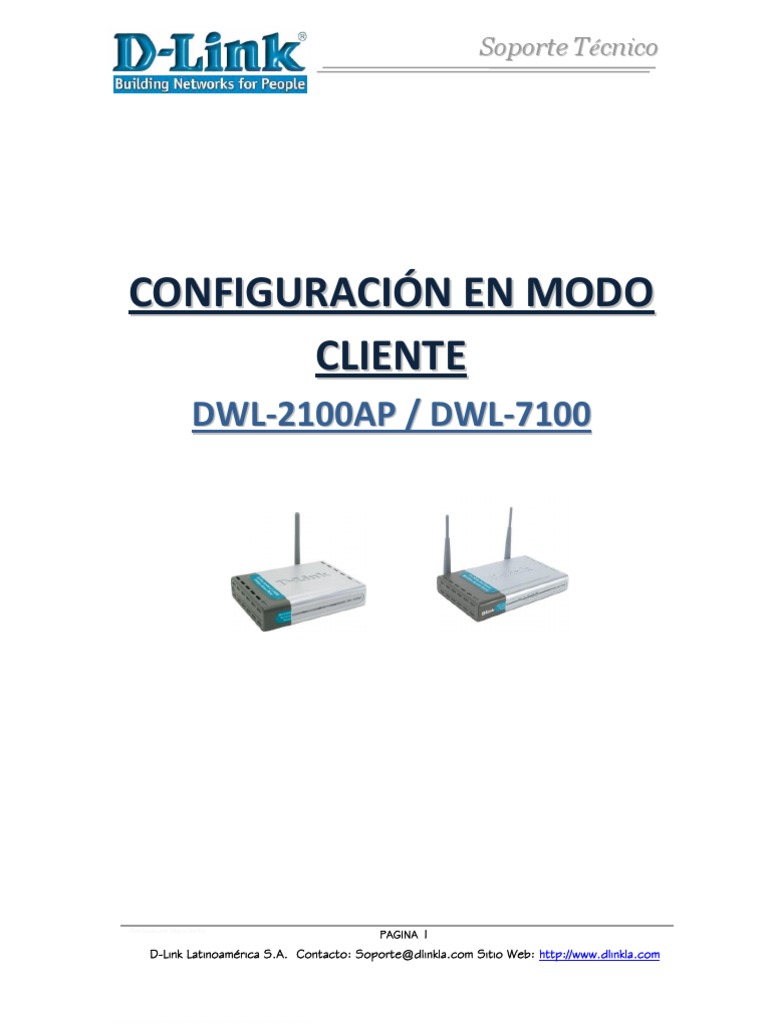 DWL-2100AP Configuracion en Modo CLIENTE | PDF | Punto de acceso ...