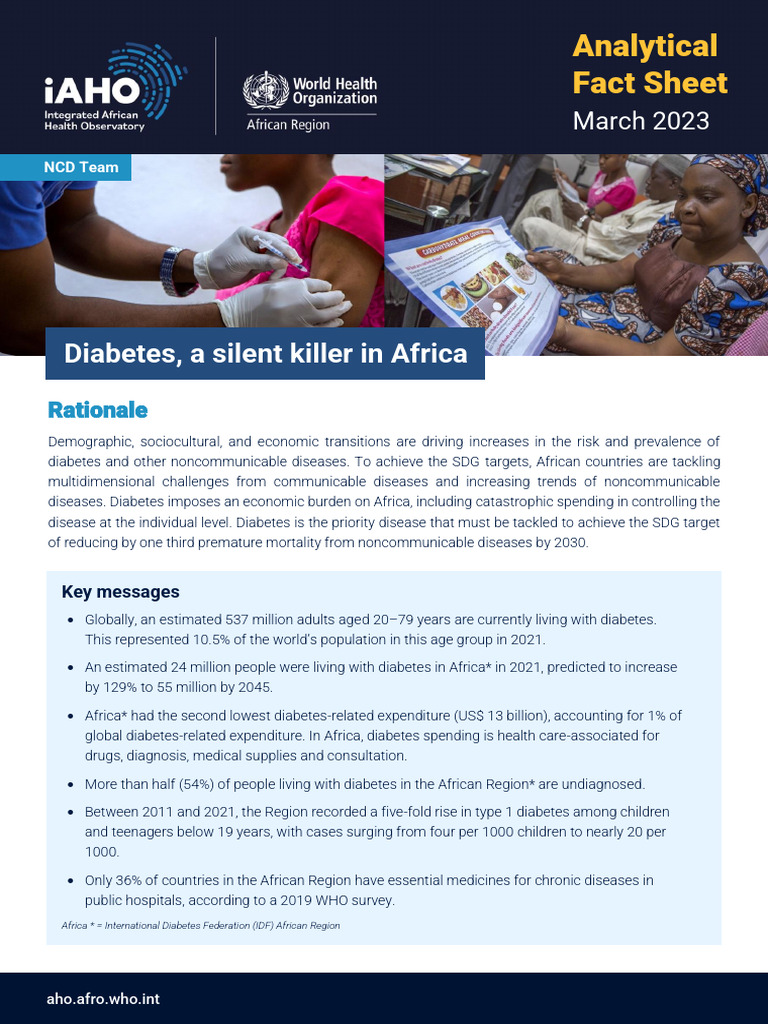 Diabetes Crisis in Africa: Key Facts | PDF | Hyperglycemia | Diabetes