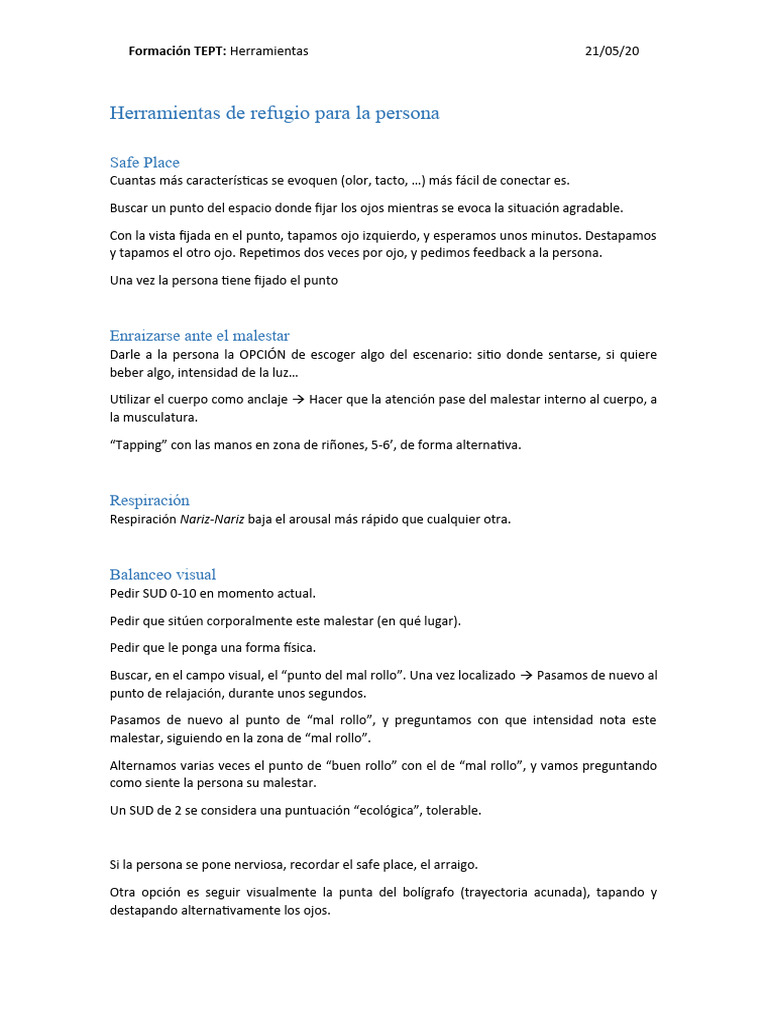 Herramientas TEPT | PDF