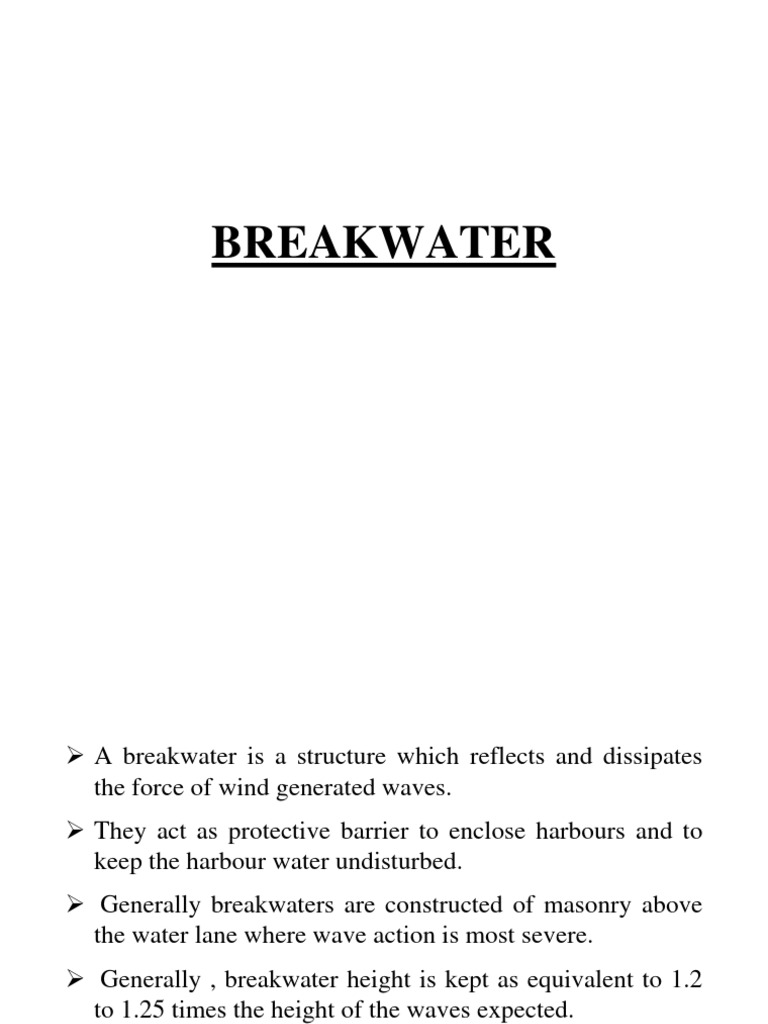 Breakwater Design and Types Explained | PDF | Civil Engineering | Earth ...