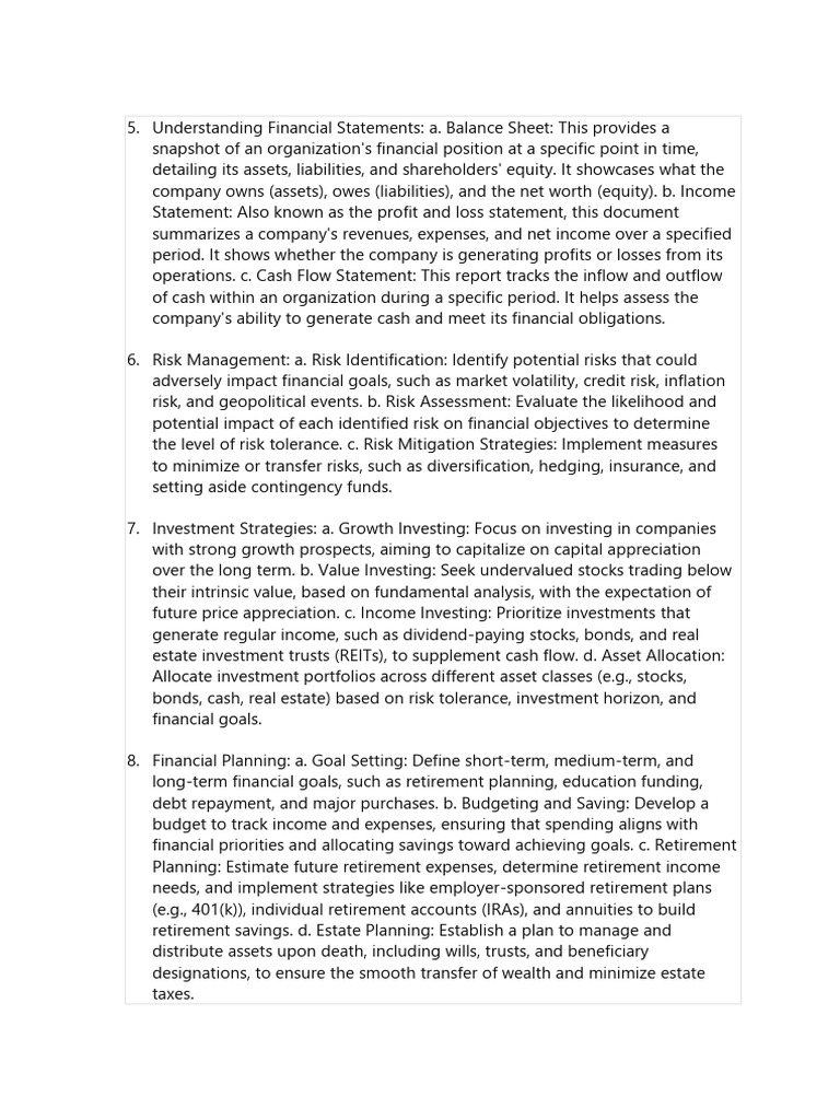 Understanding Financial Statements | PDF | Investing | Risk
