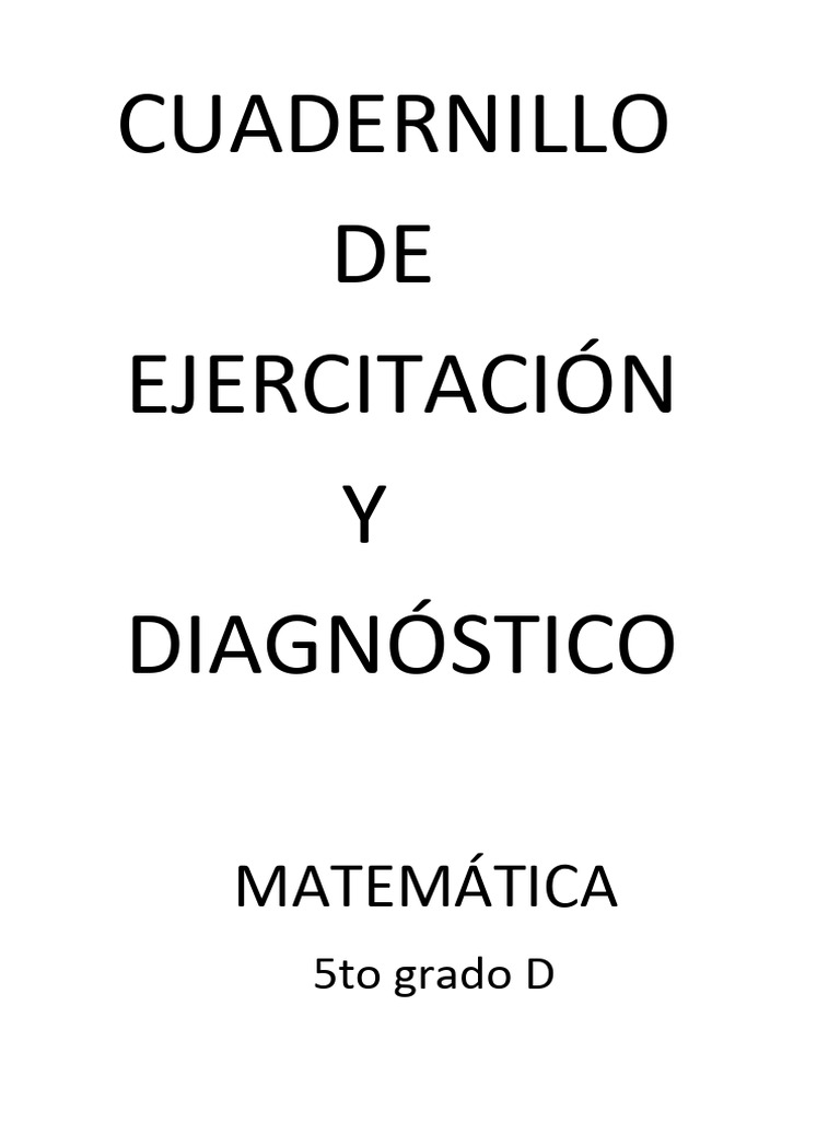 Cuadernillo de Refuerzo y Ejercitacion 4to Grado | PDF
