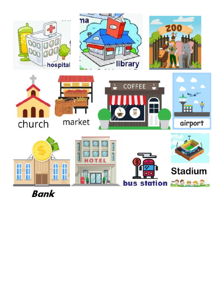 Lugares de La Ciudad en Ingles | PDF