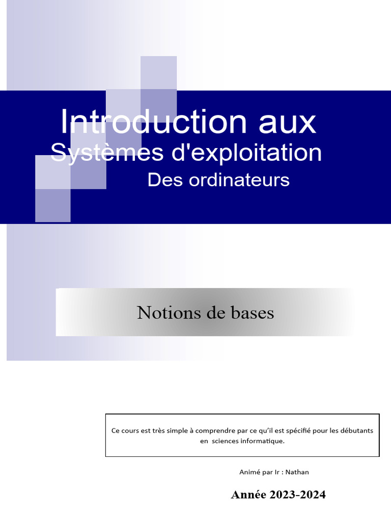 Systeme D'exploitation de Butants | PDF | Système d'exploitation | Informatique