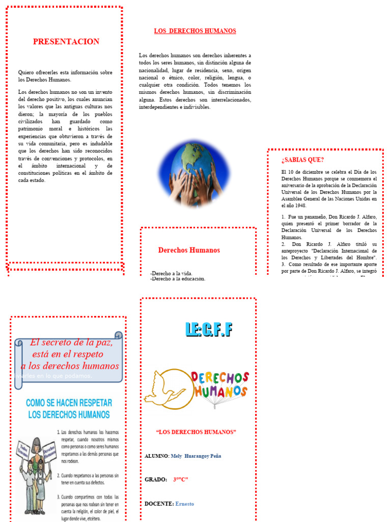 Triptico de Derechos Humanos 3 | PDF | Derechos humanos | Justicia